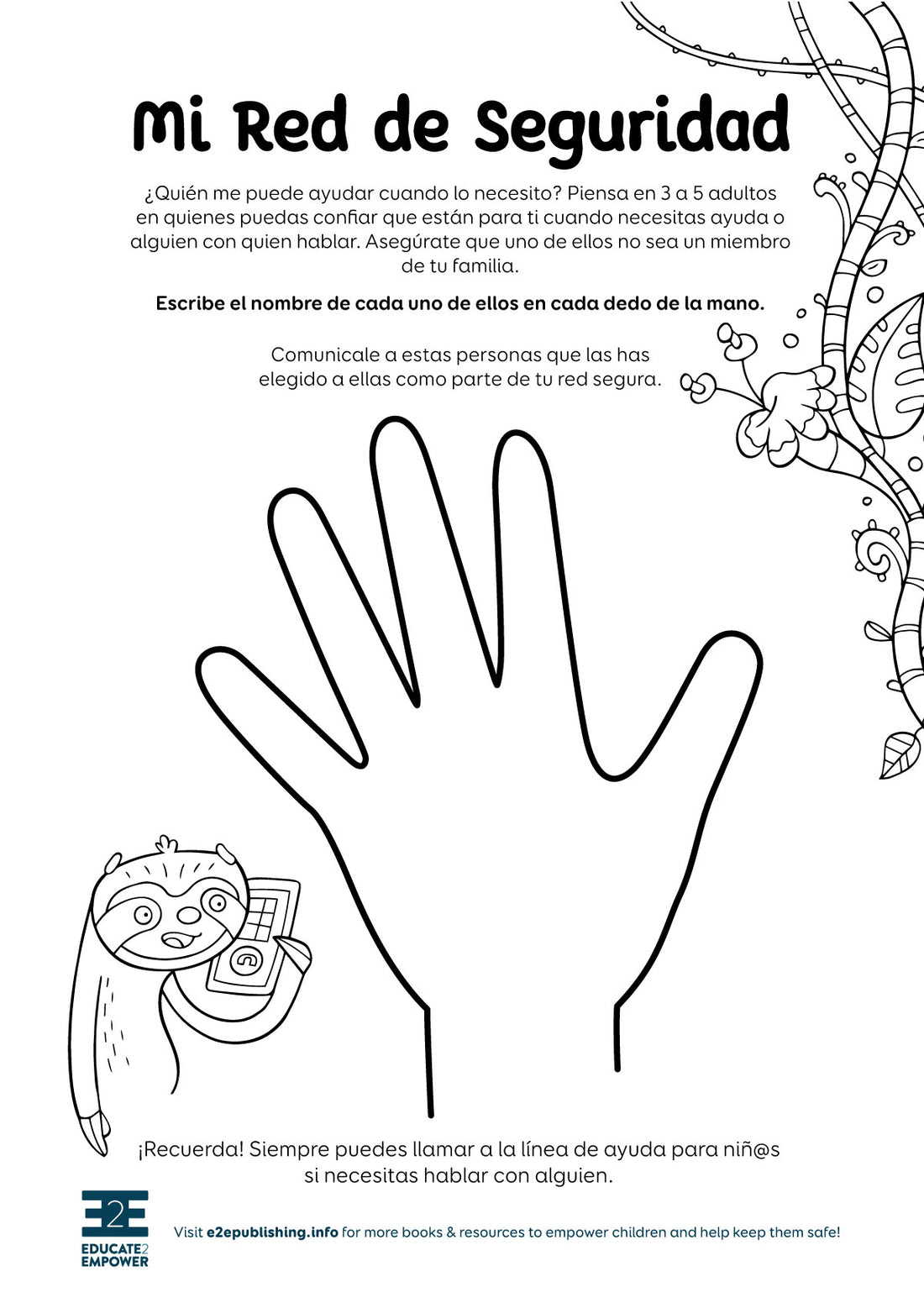 My Safety Network - Activity Sheet – Educate2Empower Publishing