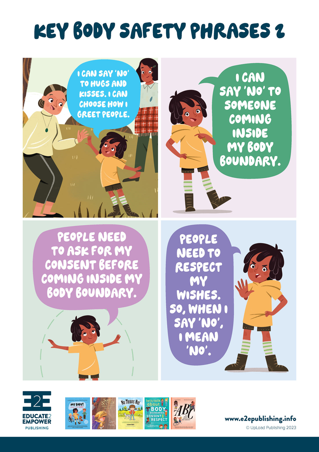Key Body Safety Phrases -FREE POSTER SET – Educate2Empower Publishing